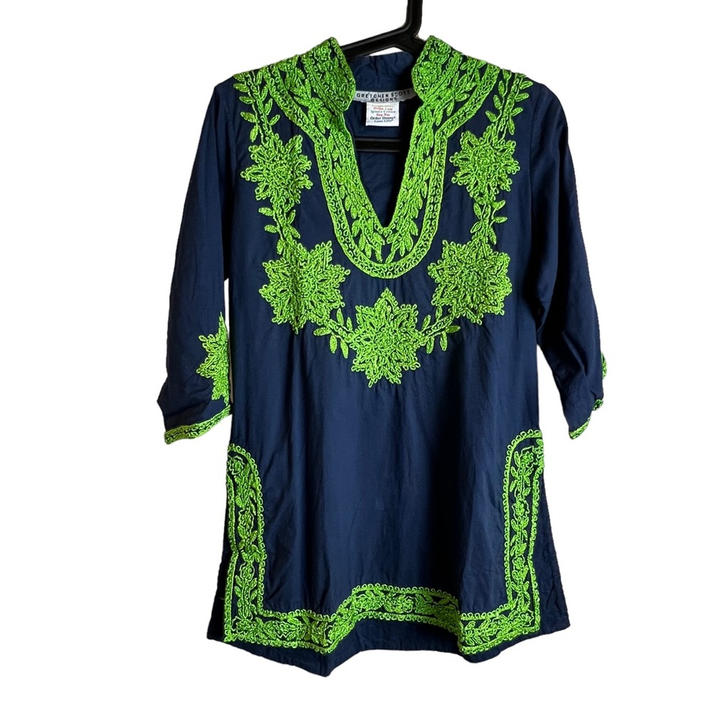 Gretchen Scott Designs Embroidered Cotton Tunic Top L… - Gem